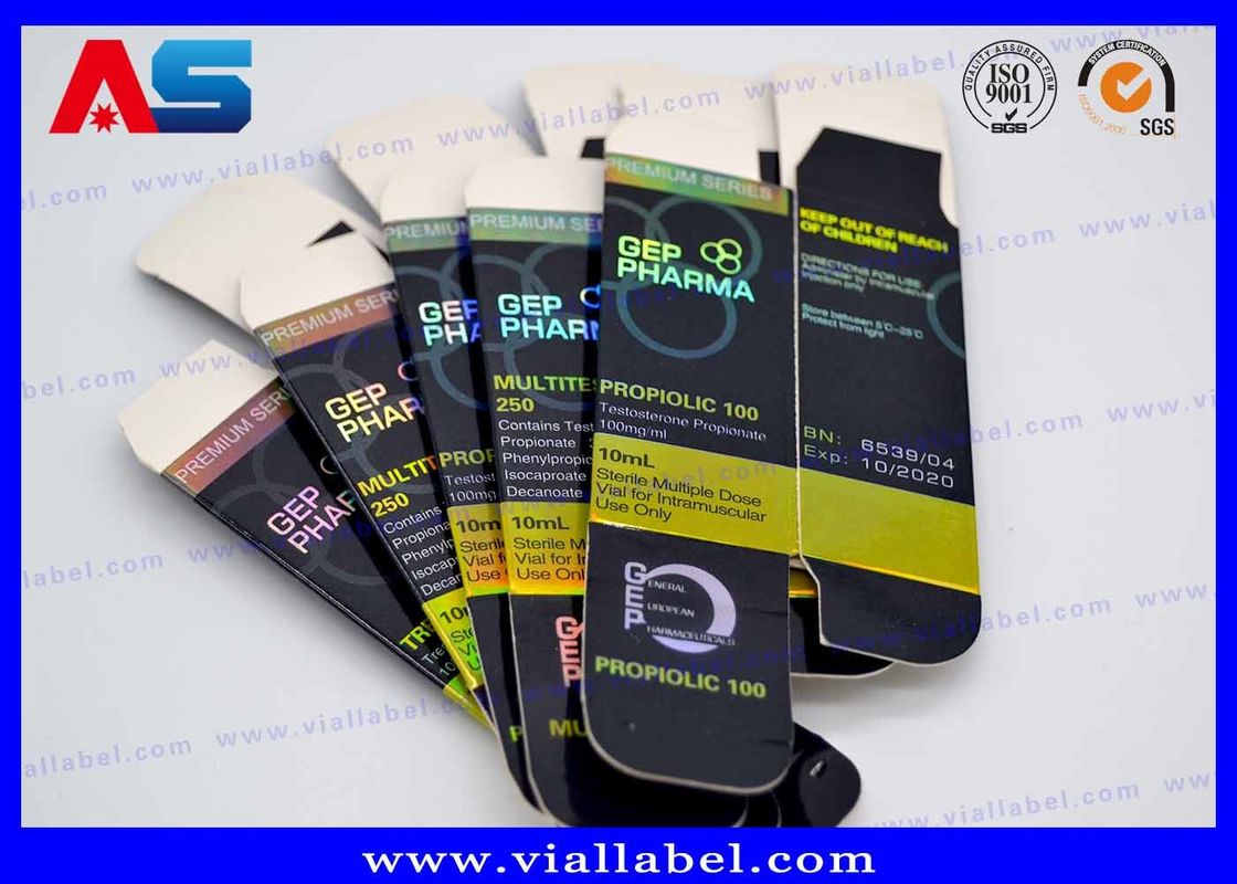Holographic Glossy Printing NPP 10ml Vial Boxes Desain Kustom Printer