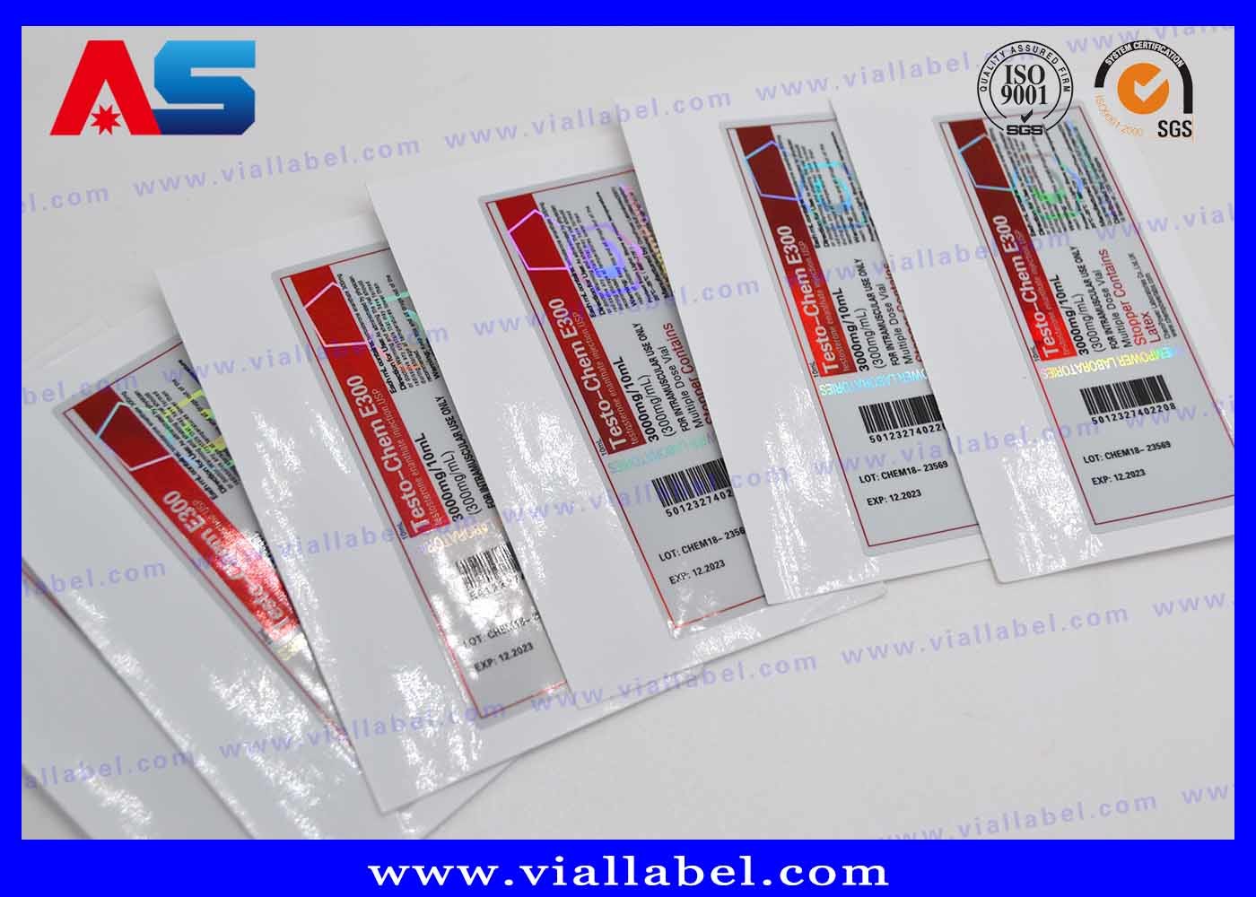 Waterproof 10ml Vial Labels 4C Full Color For Peptide Pharmaceutical