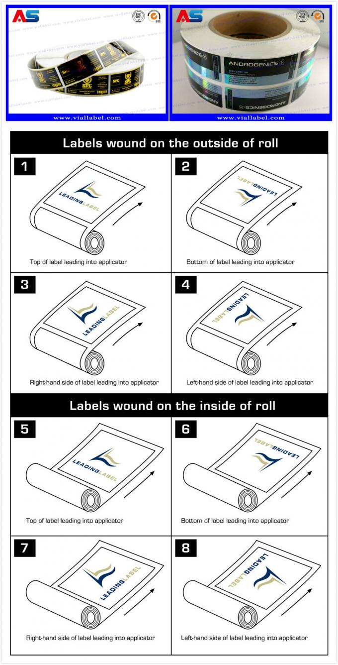 Pencetakan Foil Emas Stiker Label Vial 10ml Kustom Untuk Injeksi ...